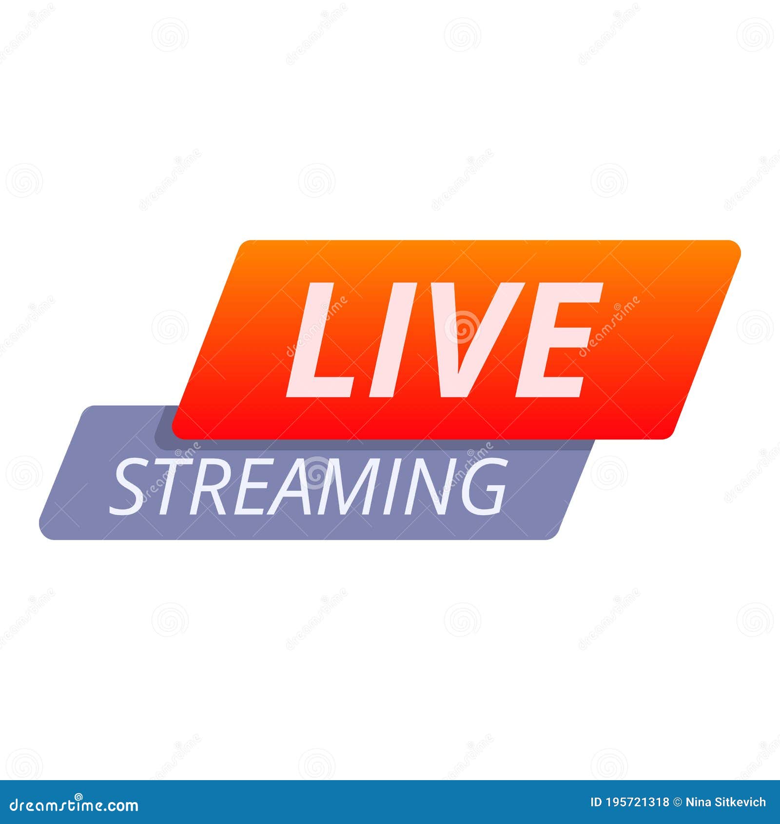 Live Streaming Icon, Cartoon Style Stock Vector - Illustration of ...