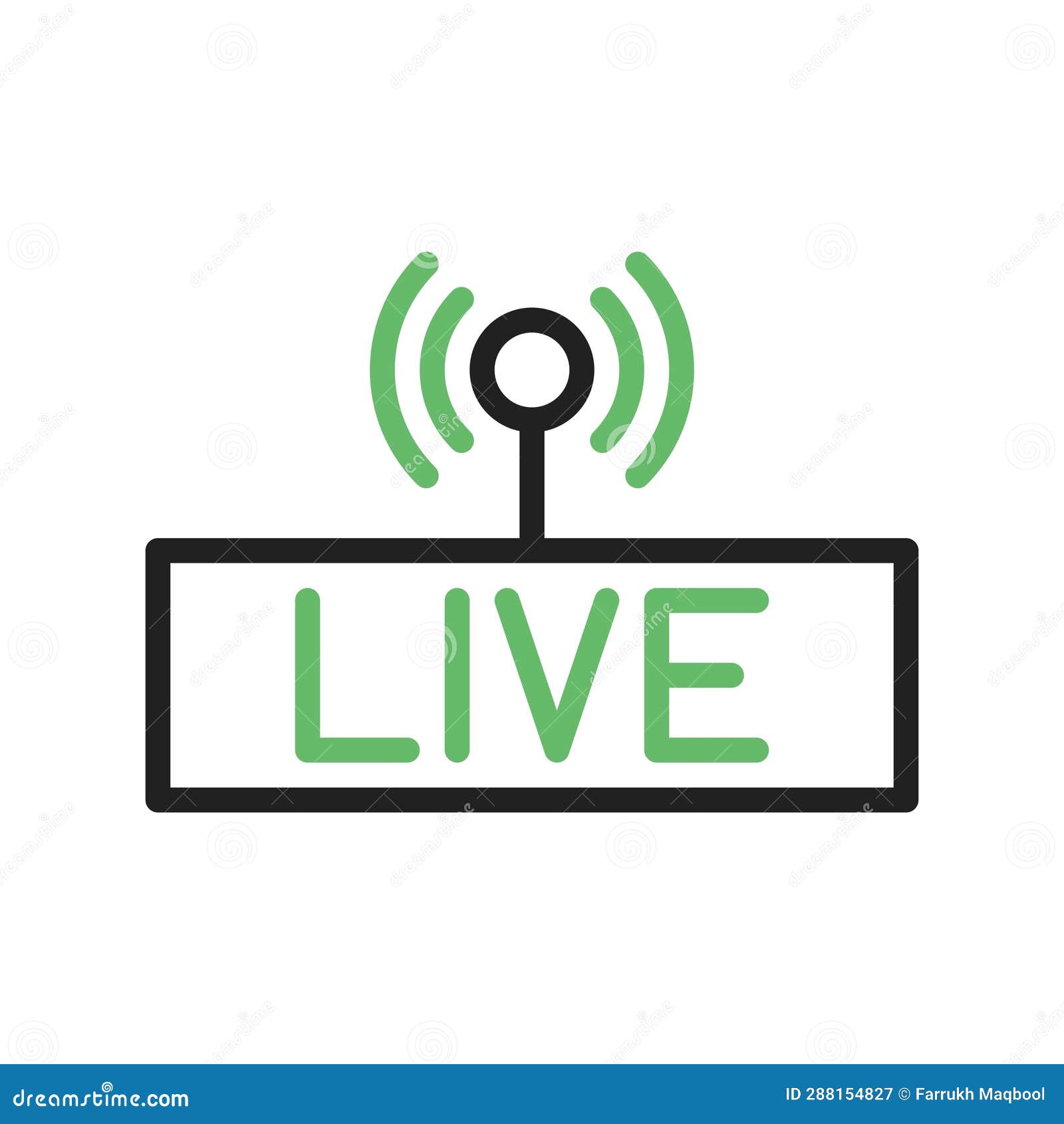 Live Streaming Icon Image. stock vector. Illustration of multimedia ...