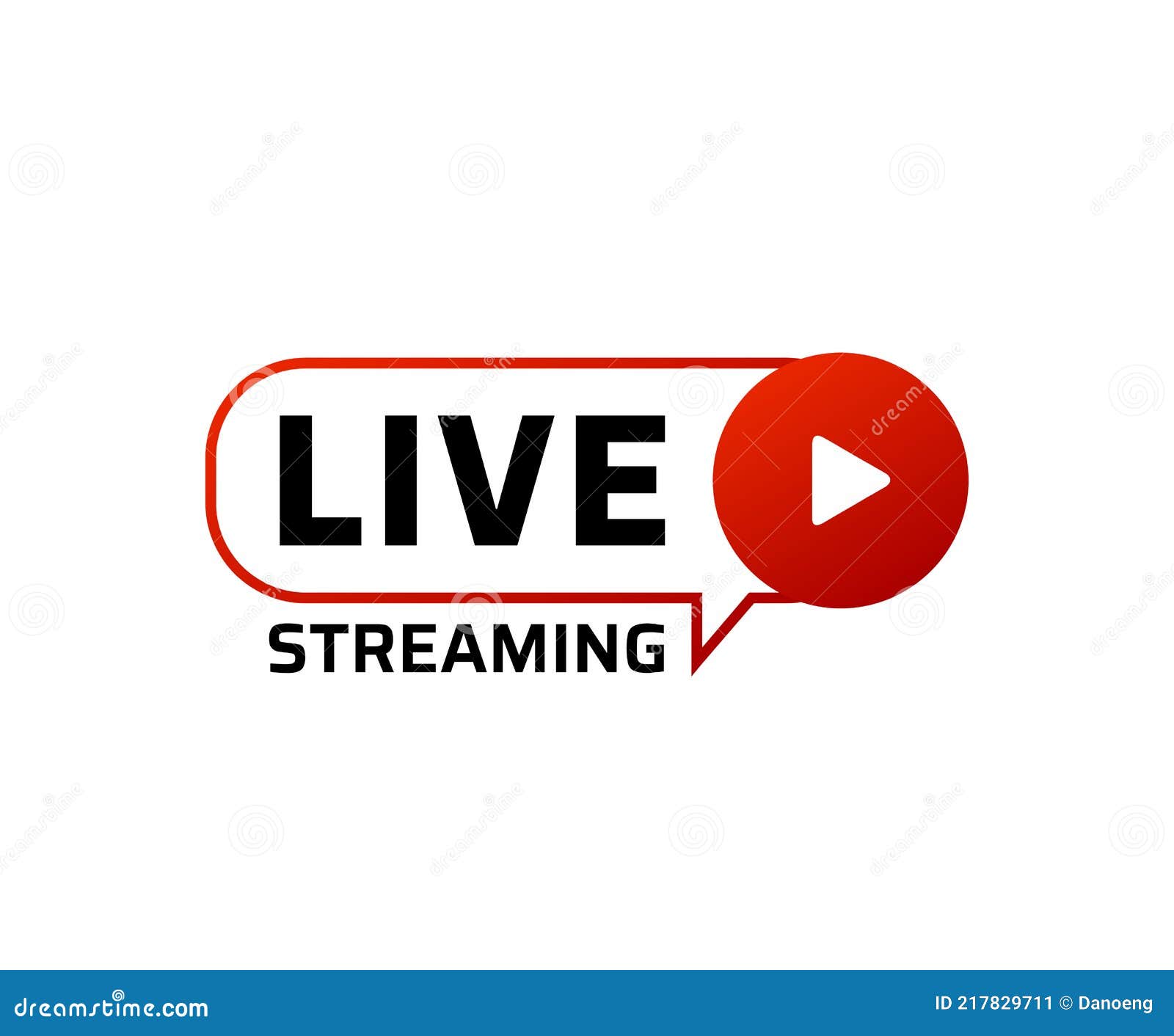 Live Streaming Icon. Modern Sticker for Broadcasting, Livestream or ...