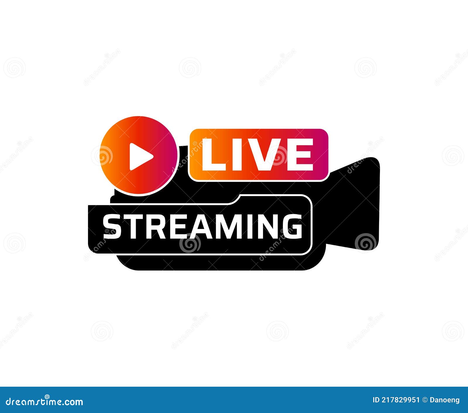 Live Streaming Icon. Modern Sticker for Broadcasting, Livestream or ...