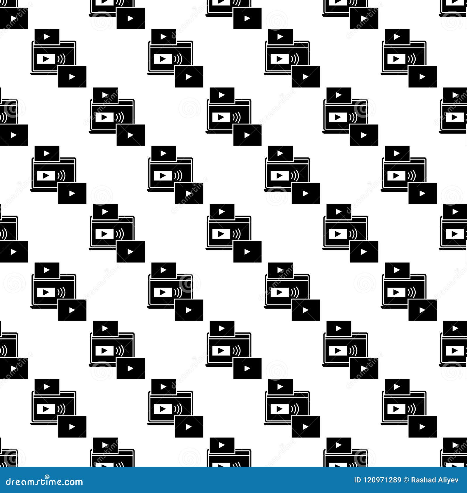 Live Streaming Icon in Pattern Style Stock Illustration - Illustration ...