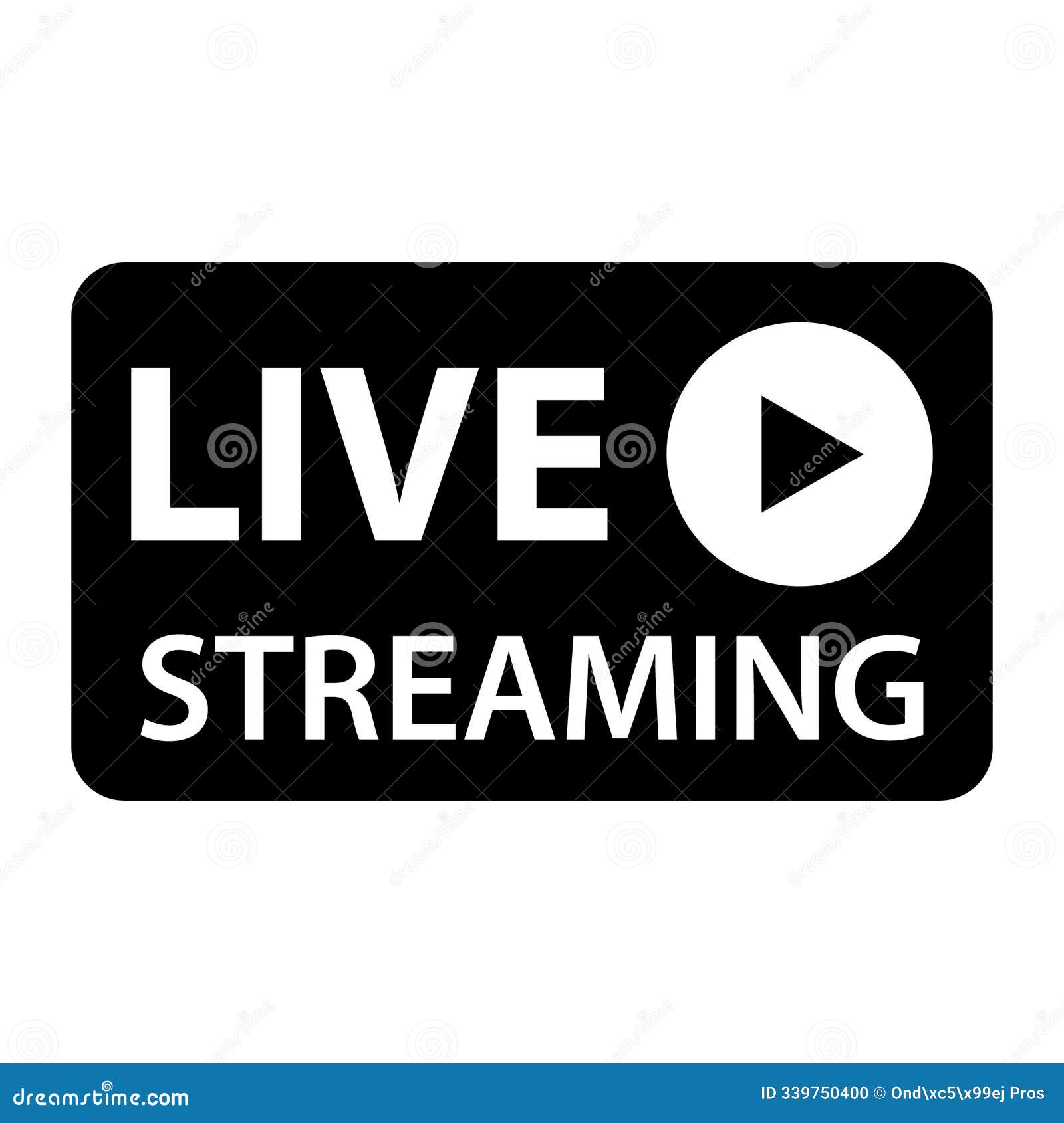 Live Streaming Icon, Stream Button Digital Design, Web Player Vector ...