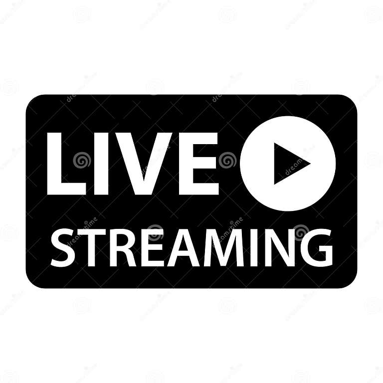 Live Streaming Icon, Stream Button Digital Design, Web Player Vector ...