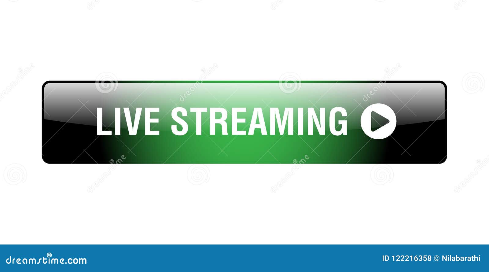 Live streaming button stock vector. Illustration of cinema - 122216358