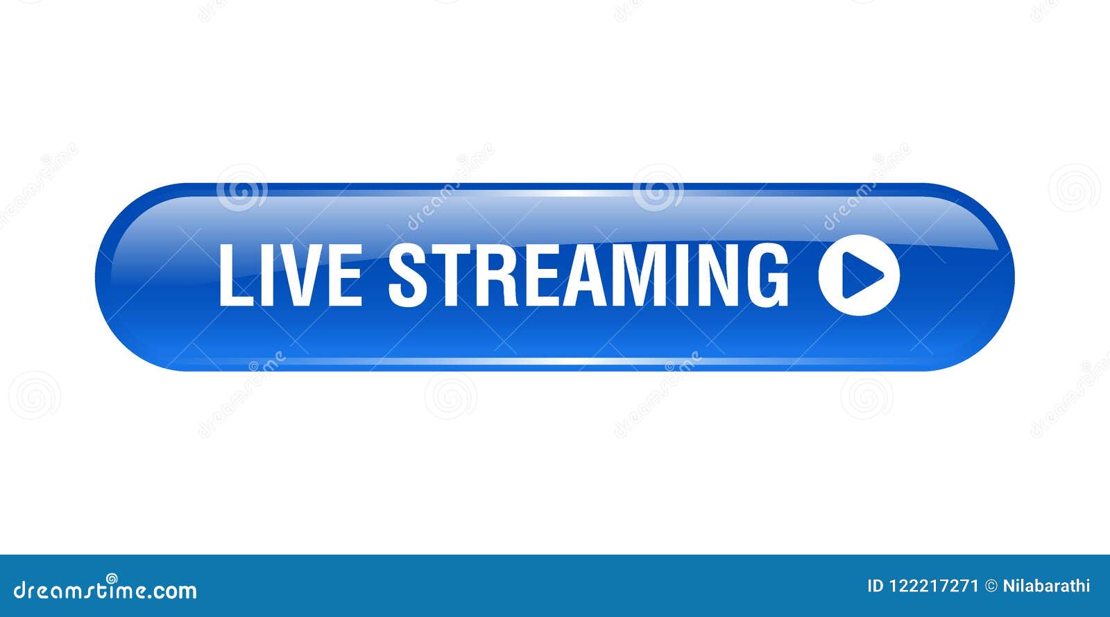 Live streaming button stock vector. Illustration of display - 122217271