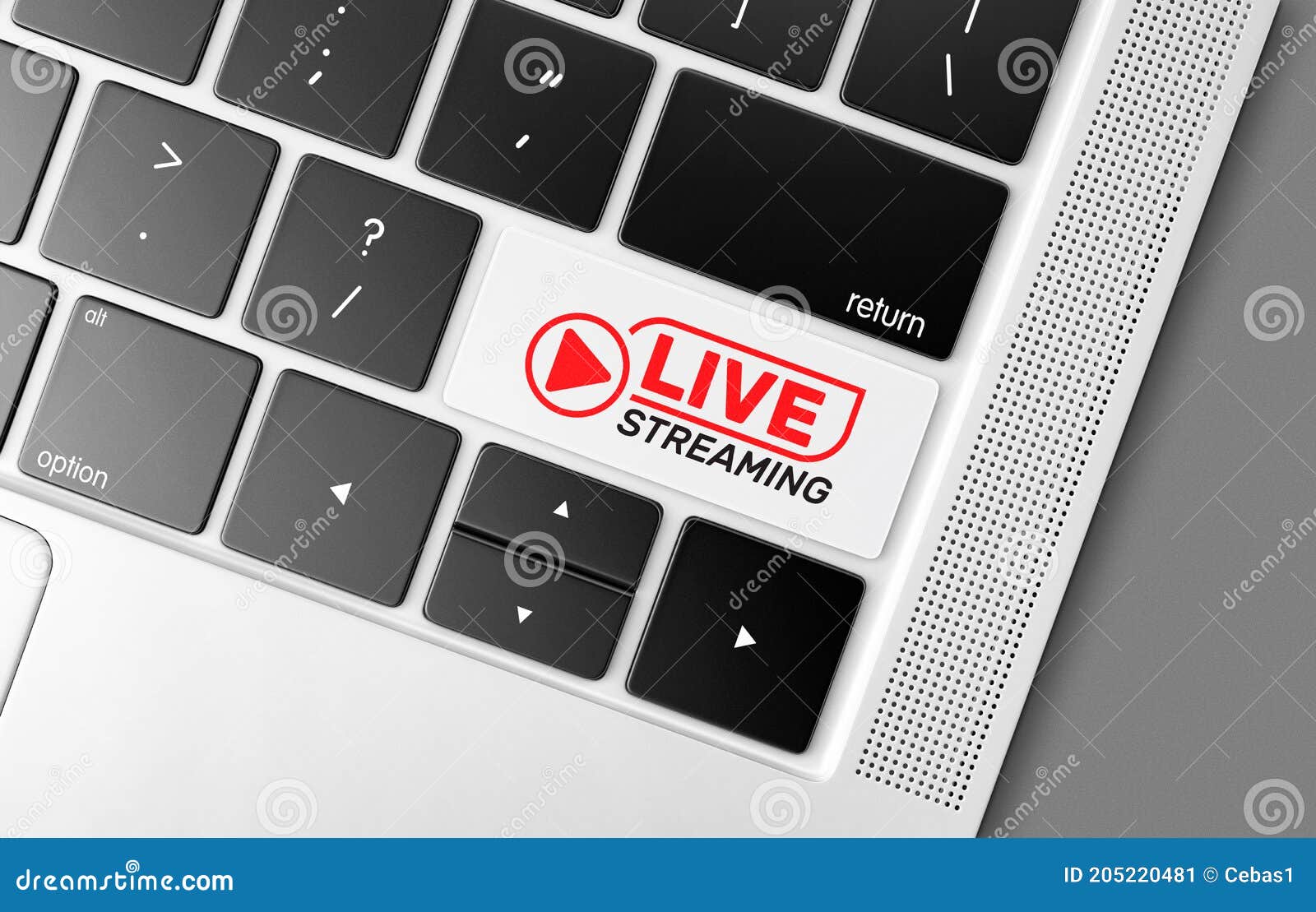 Live Streaming Key on a Black Computer Keyboard Stock Image - Image of ...