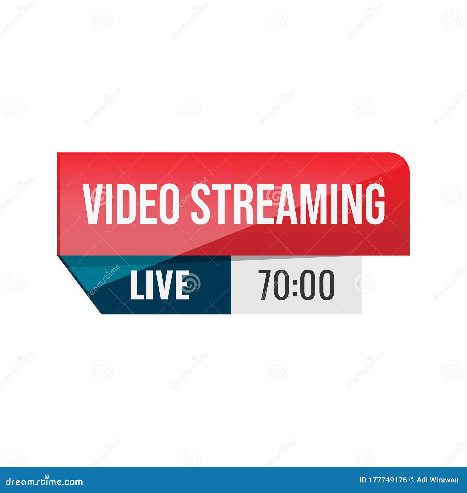 Live Streaming Label Vector Design Stock Vector - Illustration of frame ...