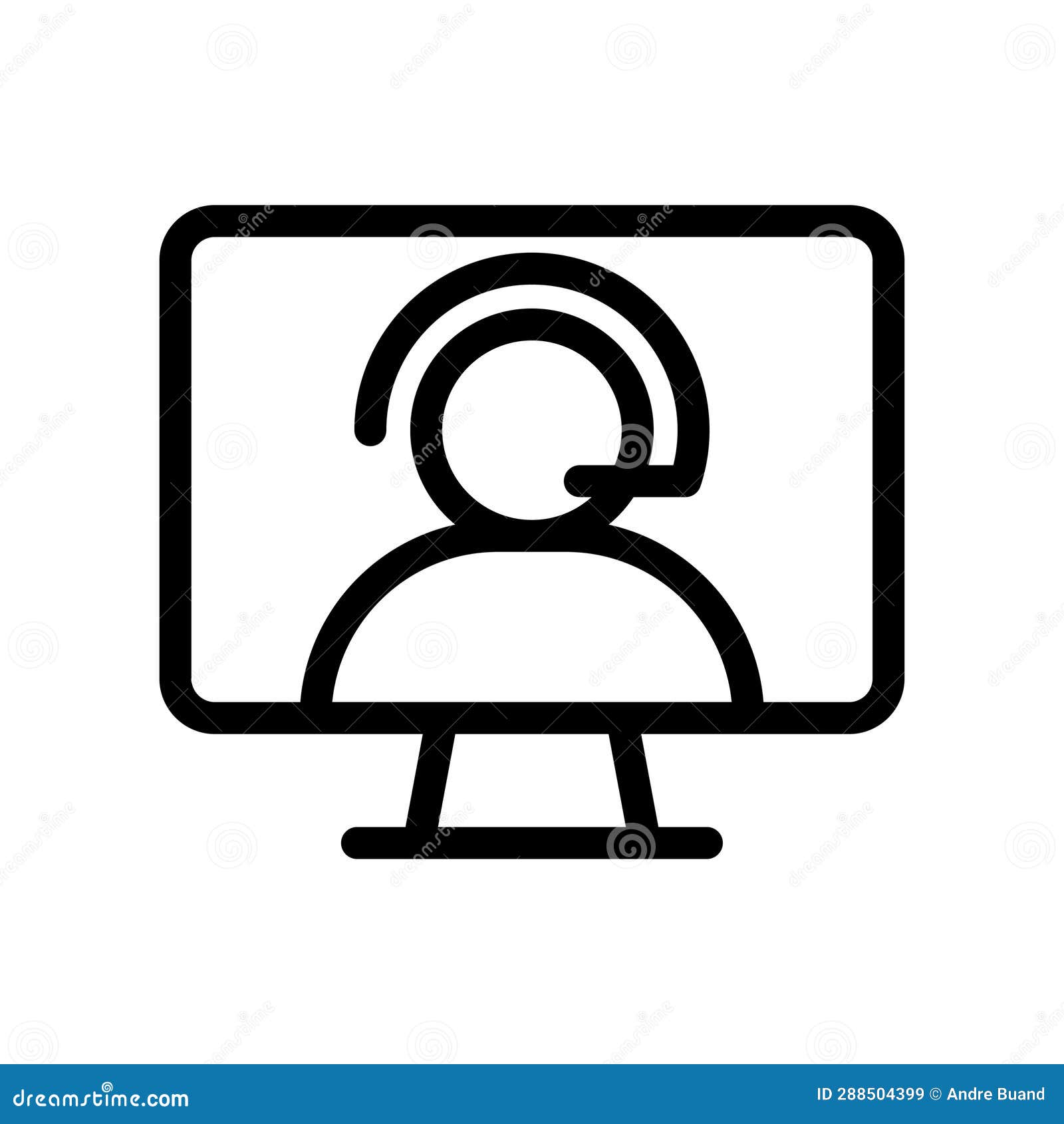 Live Streaming Line Icon Illustration Vector Graphic Stock Illustration ...