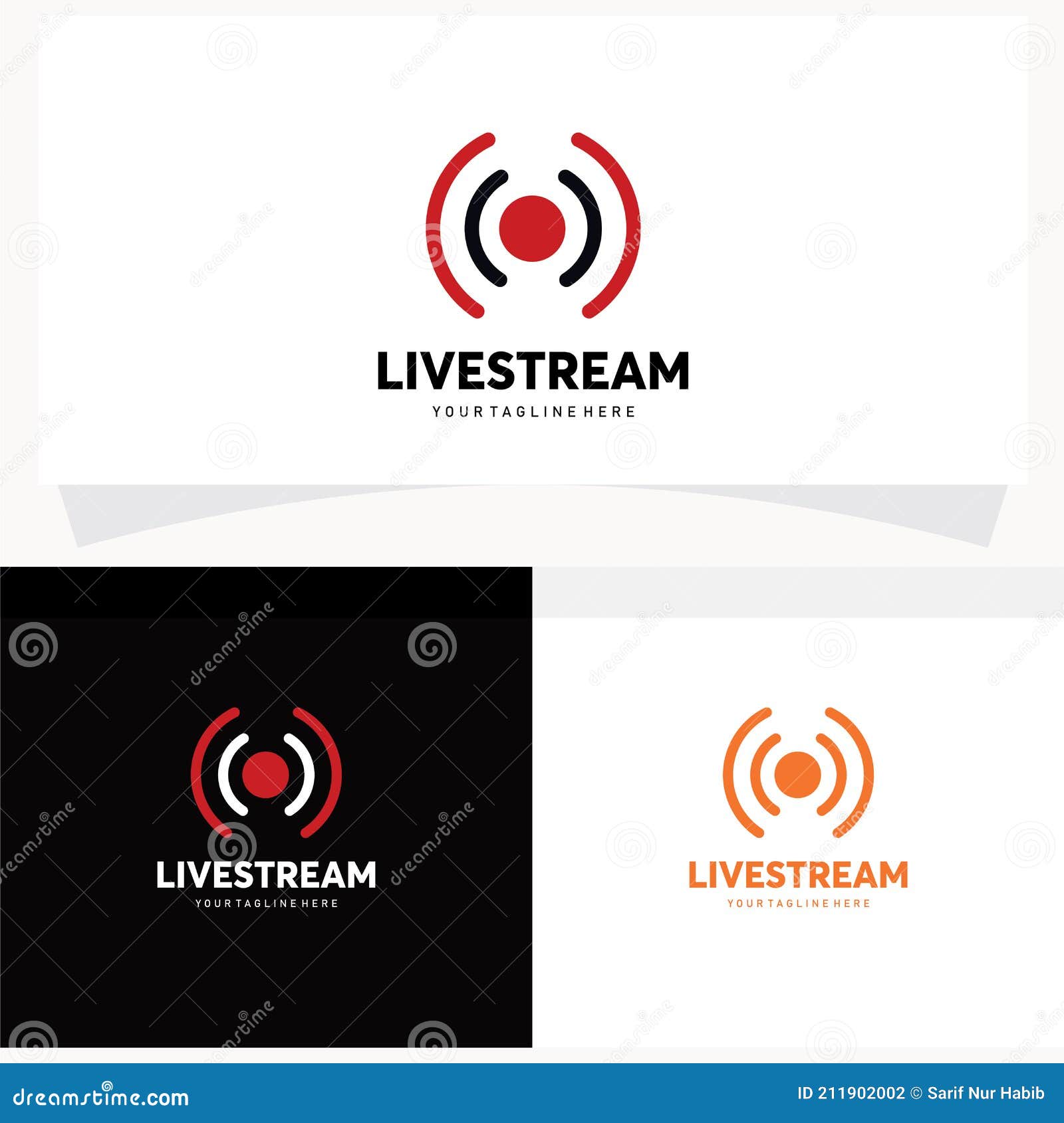 Live Streaming Logo Design Template Stock Vector - Illustration of ...
