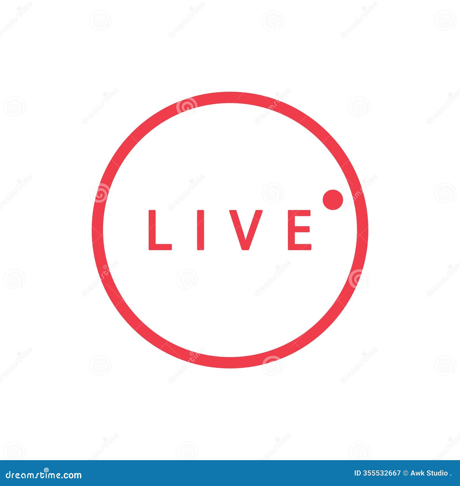 Live streaming logo icon stock vector. Illustration of wireless - 355532667