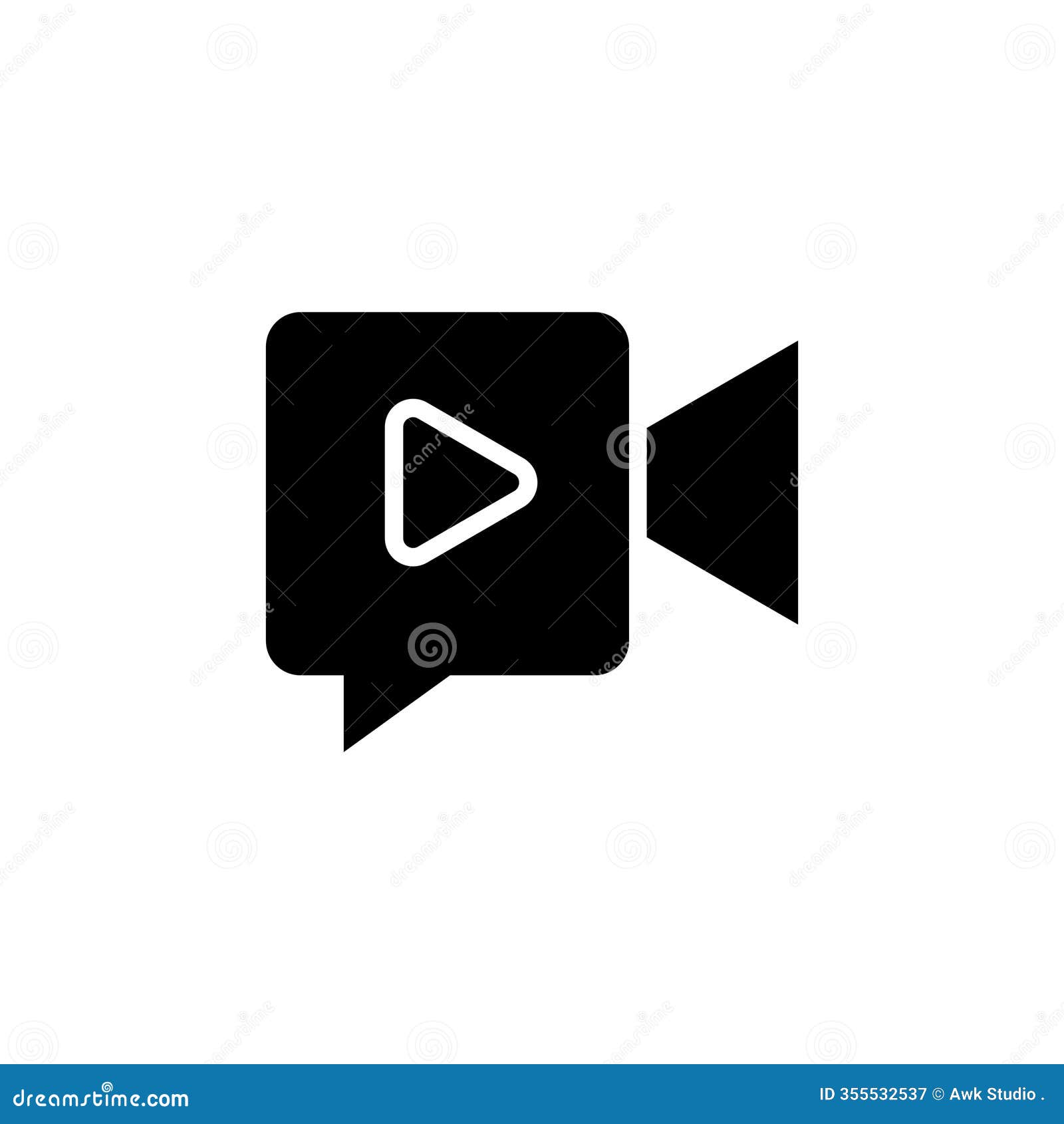 Live streaming logo icon stock vector. Illustration of play - 355532537