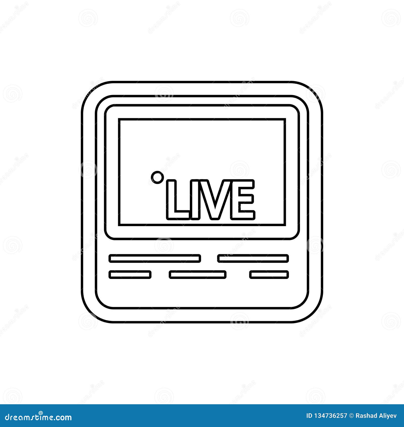 Live Streaming on Screen Icon. Element of Media for Mobile Concept and ...