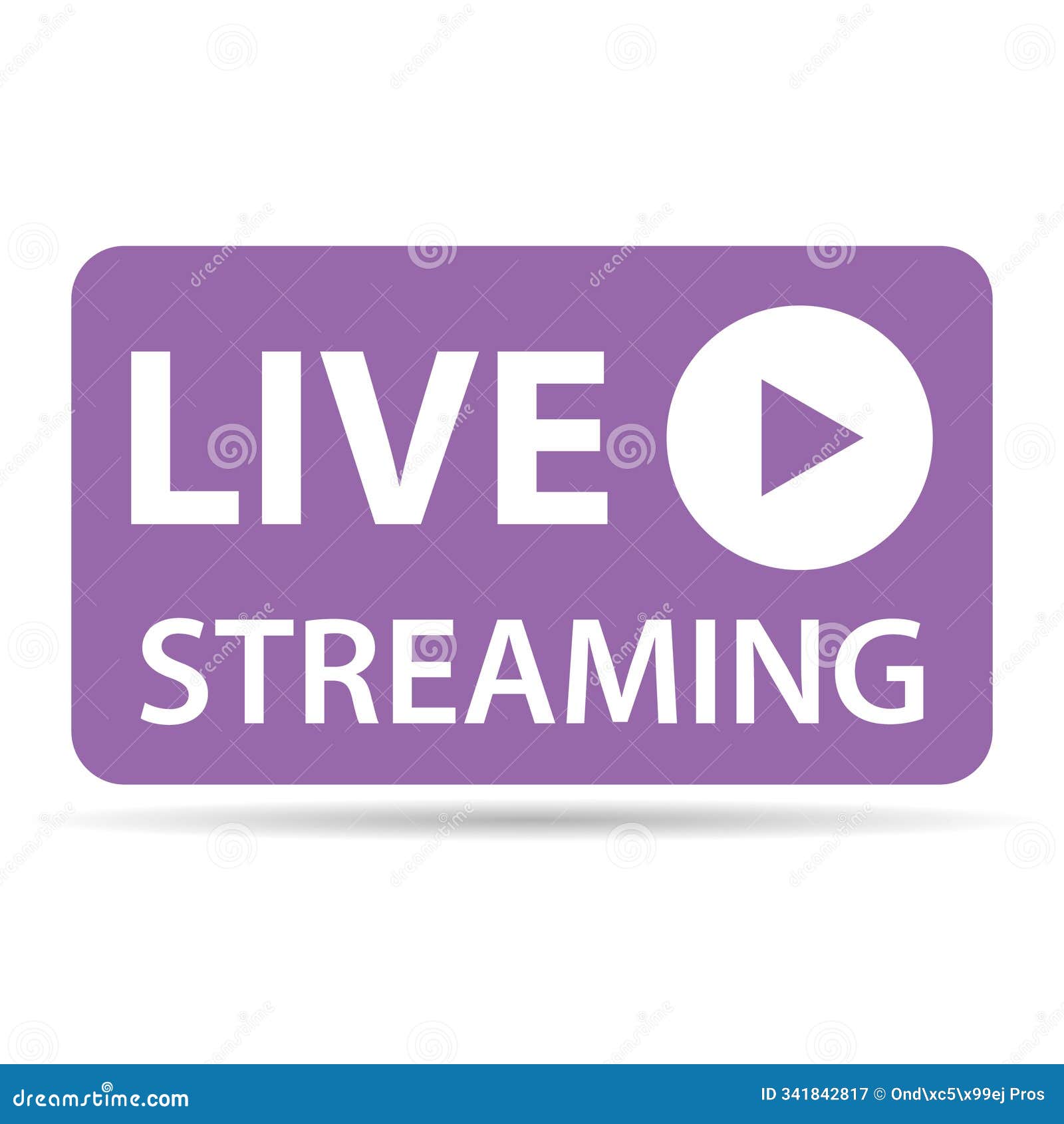 Live Streaming Shadow Icon, Stream Button Digital Design, Web Player ...