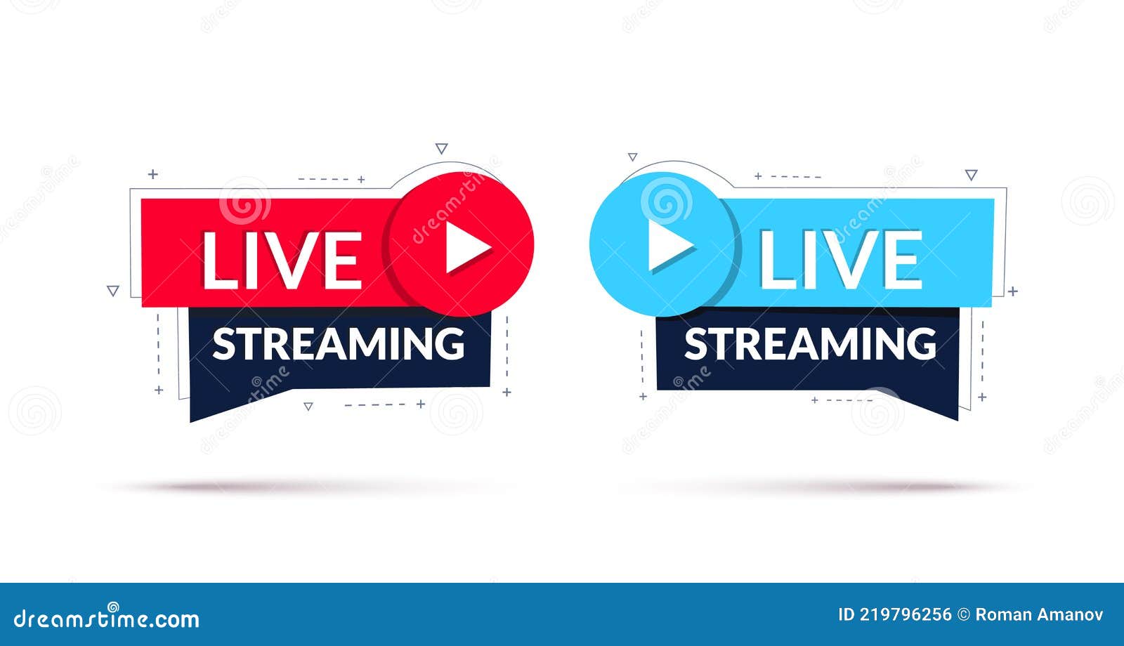 Live streaming sign. stock vector. Illustration of label - 219796256