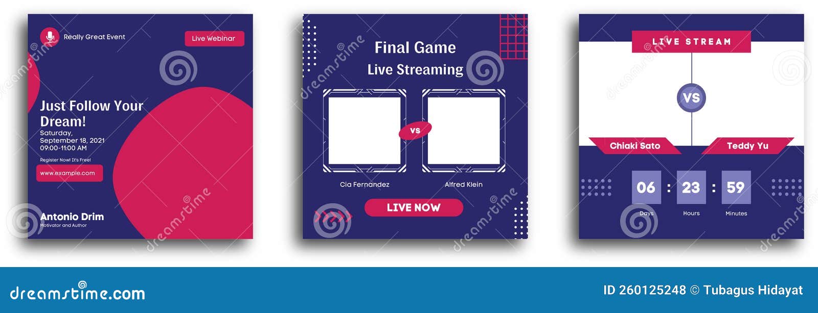 Live Streaming Social Media Post Template Stock Vector - Illustration ... Live Streaming Social Media Post Template Stock Vector - Illustration ...