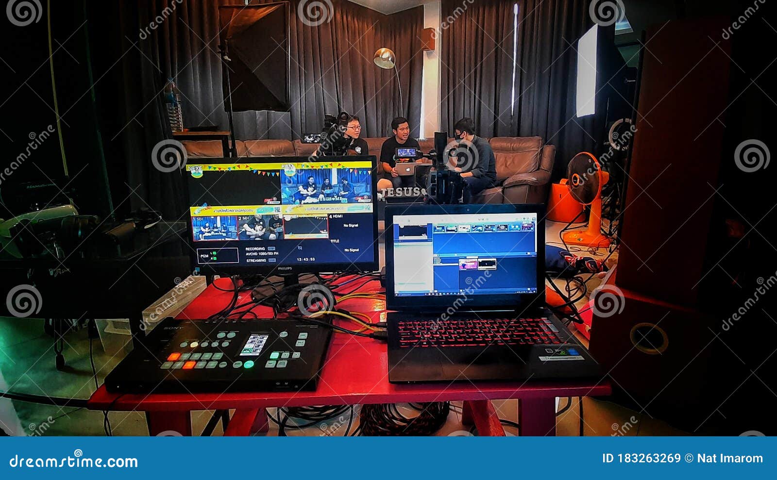 Live Streaming Studio editorial stock image. Image of streaming - 183263269