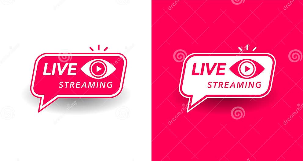 Live Streaming Broadcast Online Graphic Symbol Stock Vector ...