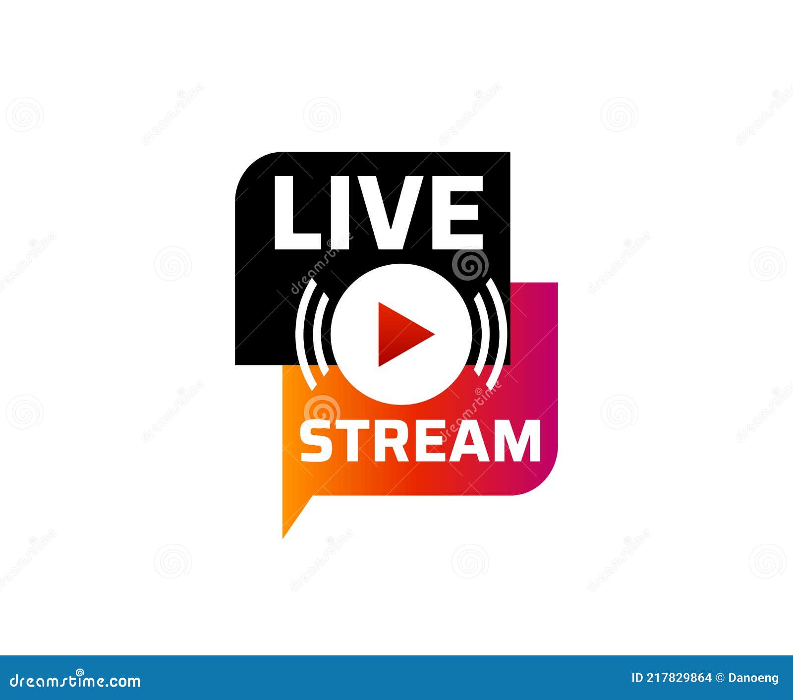 Live Streaming Symbol with Play Button. Online Stream Sign Stock Vector ...