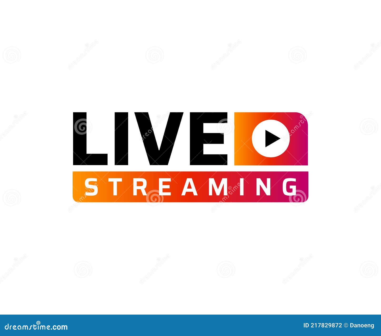 Live Streaming Symbol with Play Button. Online Stream Sign Stock Vector ...