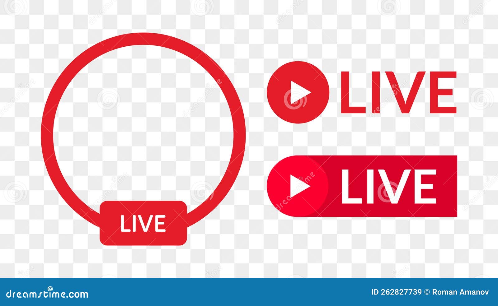 Live Streaming Symbols. stock vector. Illustration of element - 262827739