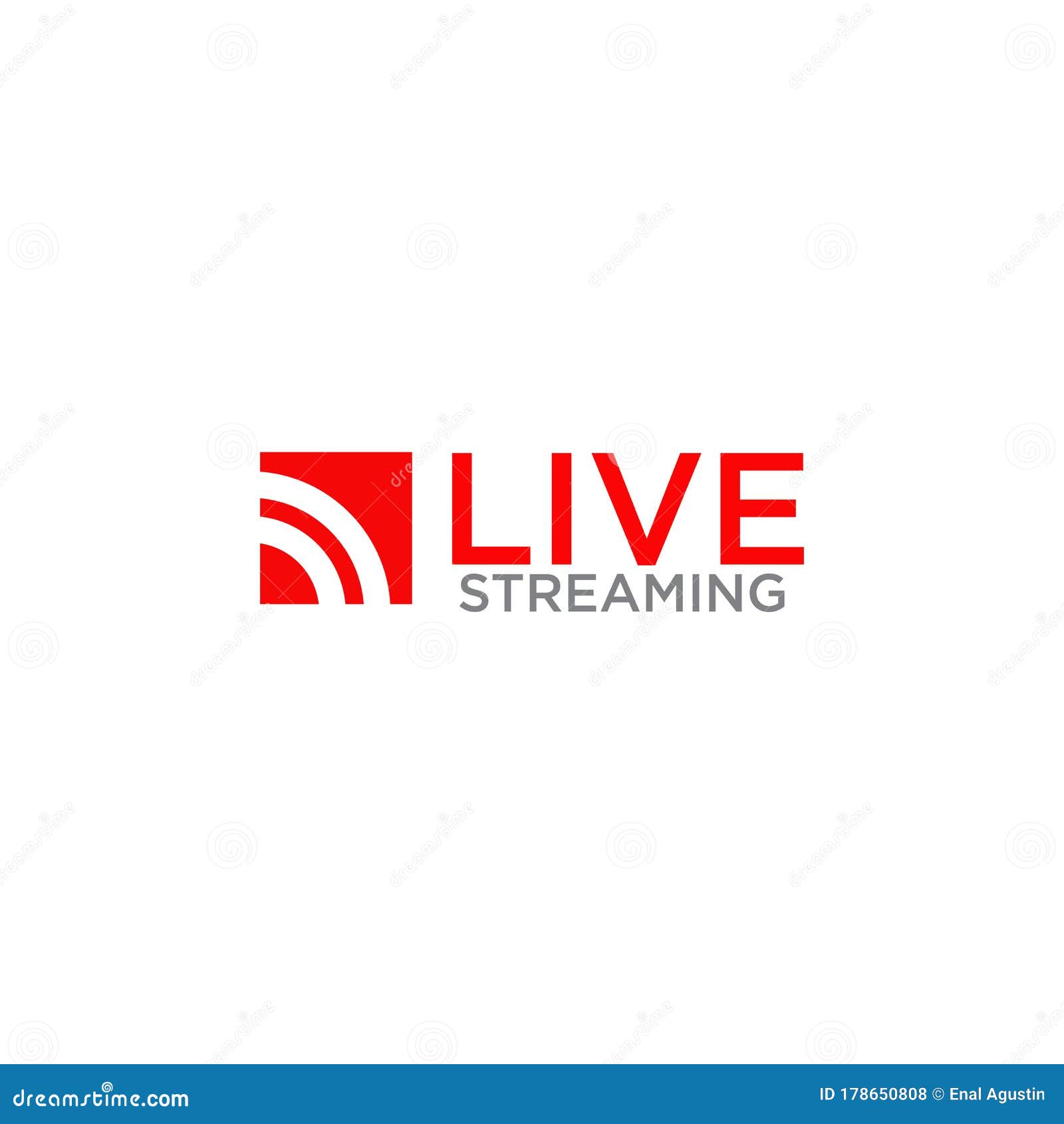 Live Streaming Text Logo Design Template Stock Illustration ...