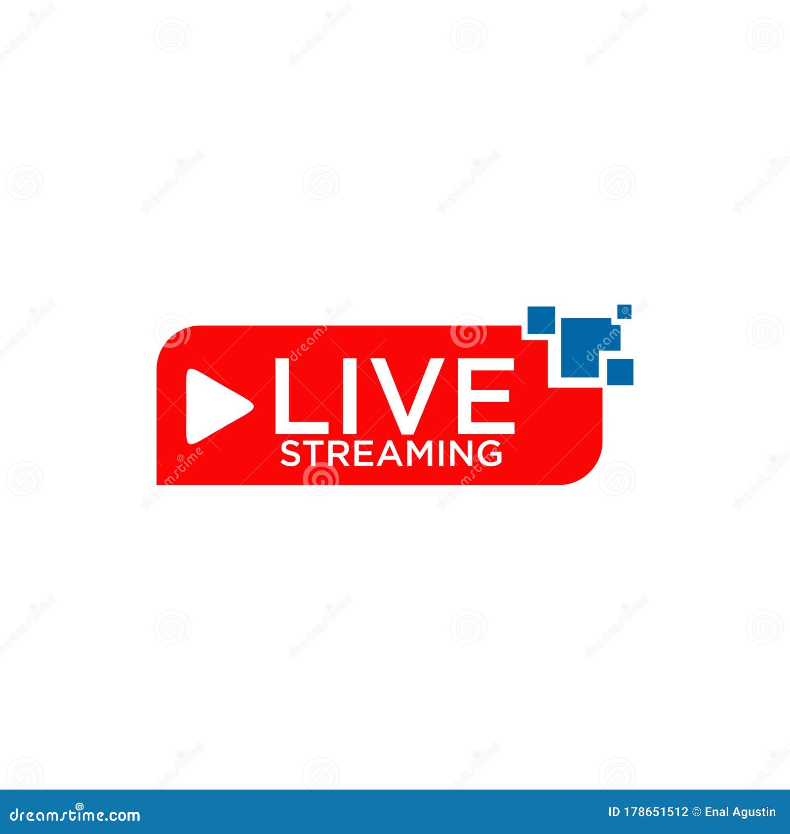 Live Streaming Text Logo Design Template Stock Vector - Illustration of ...