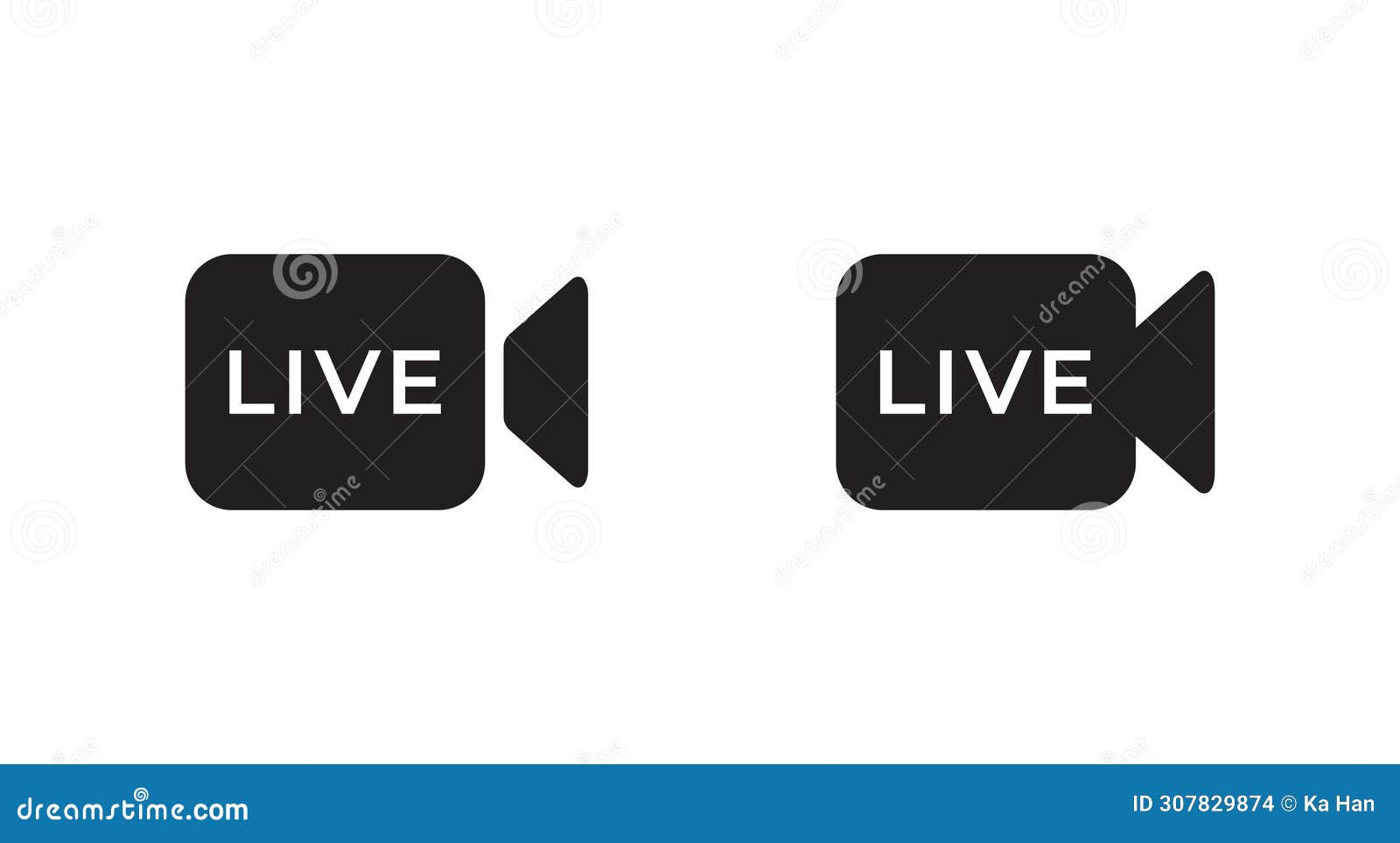 Live Streaming Video Icon Vector. Live Broadcast Camera Sign Symbol ...