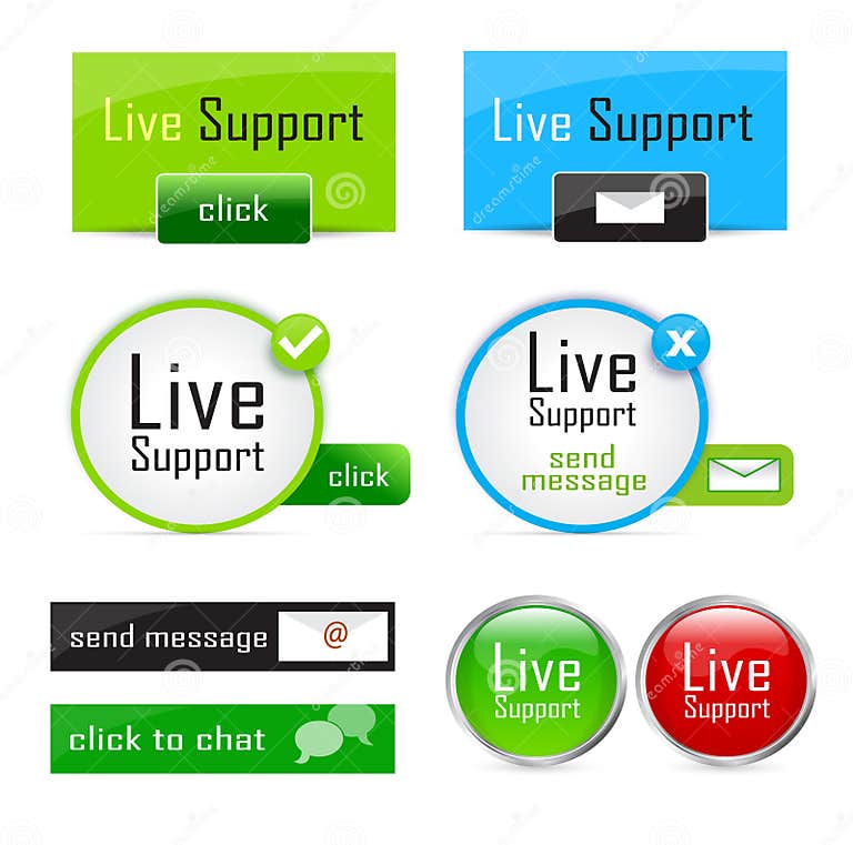 Live support stock vector. Illustration of click, contact - 29028554