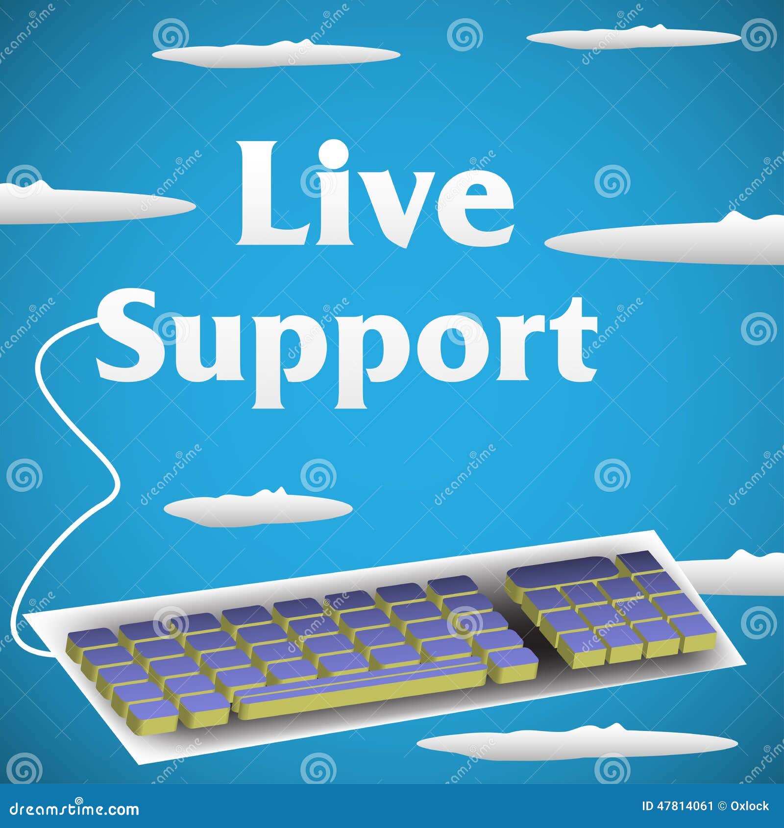 Live support stock vector. Illustration of communication - 47814061