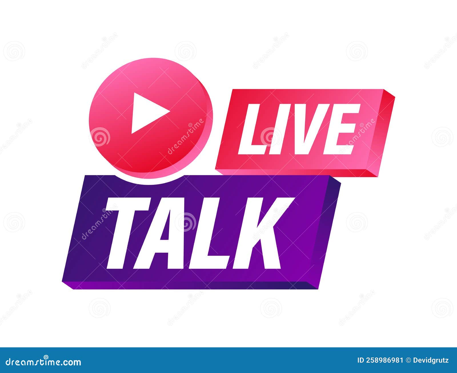 Live Talk. Element for Broadcasting. Video Stream Icon. Vector Stock ...