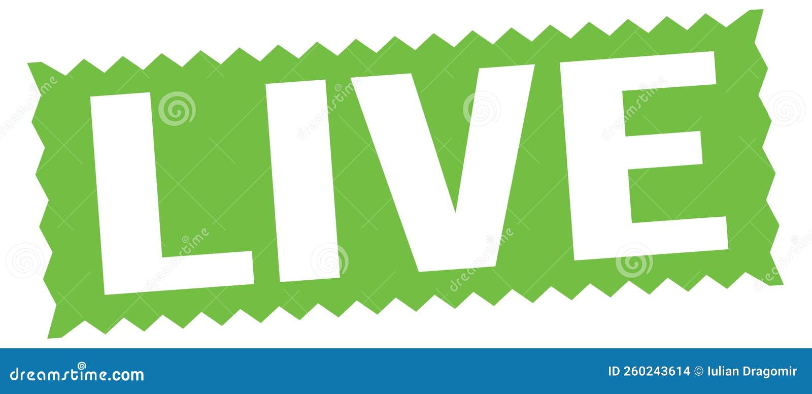 LIVE Text Written on Green Stamp Sign Stock Illustration - Illustration ...