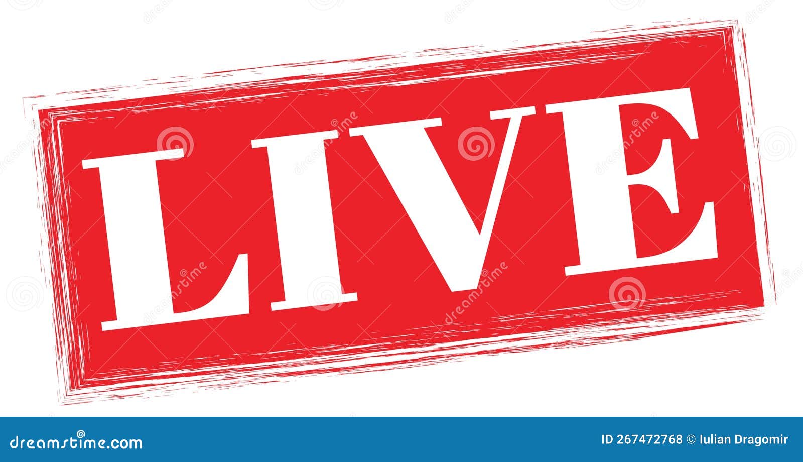 LIVE Text Written on Red Stamp Sign Stock Illustration - Illustration ...