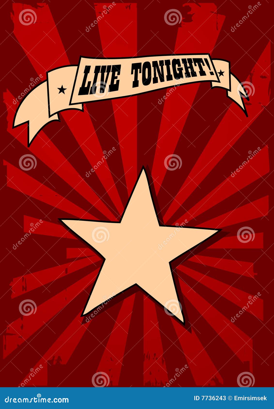 Live tonight stock vector. Illustration of star, club - 7736243