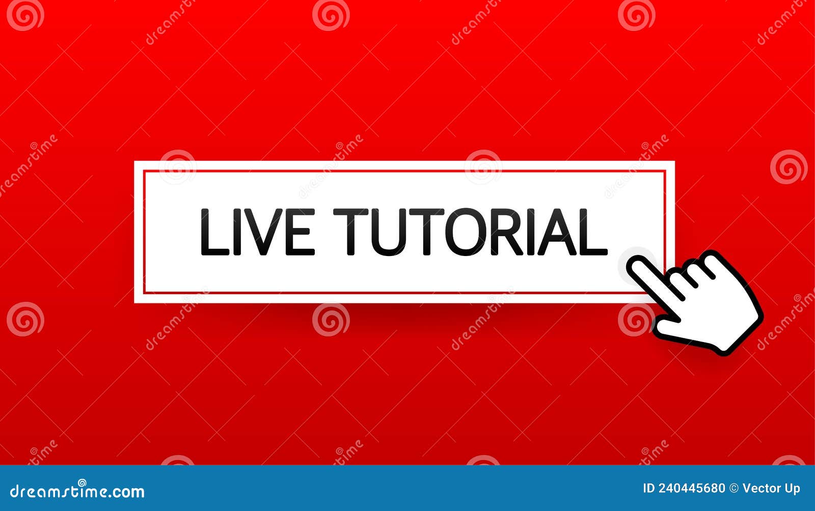 Live Tutorial Icon on White Background. Video Tutorial Banner Stock ...