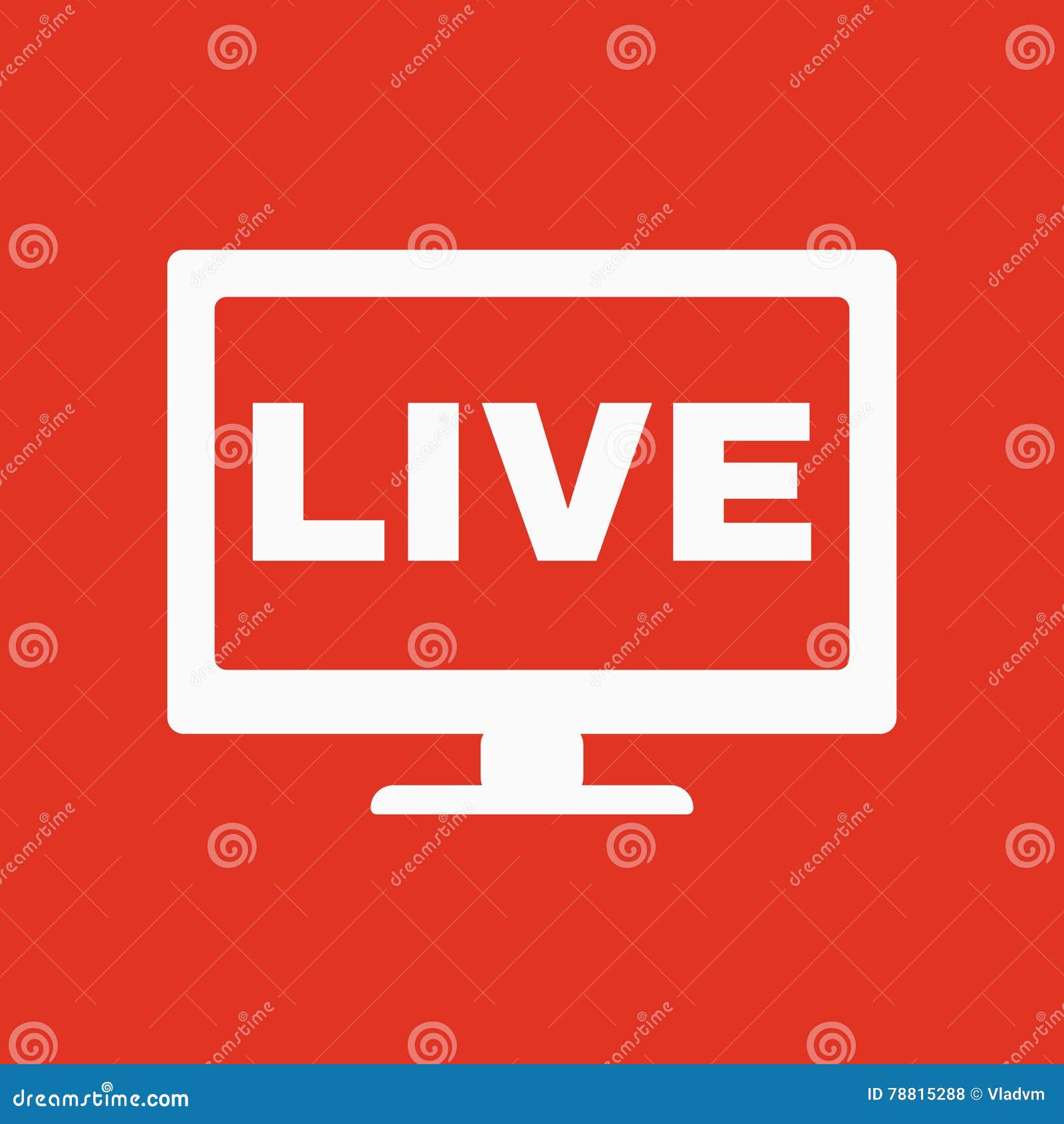 The Live Tv Icon. Broadcasting and Broadcast Symbol Stock Vector ...