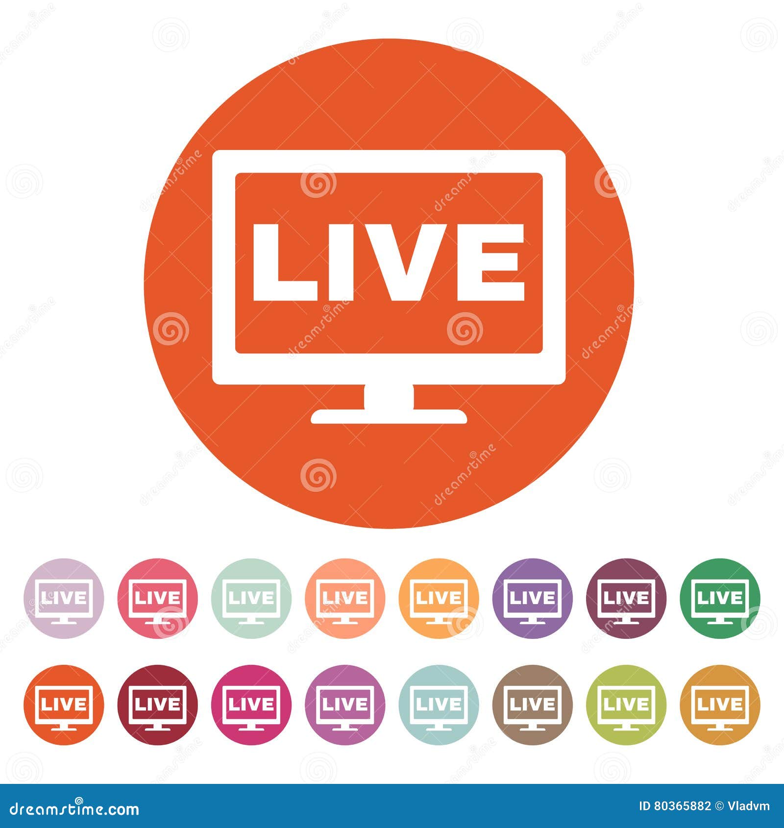 The Live Tv Icon. Broadcasting and Broadcast Symbol Stock Vector ...