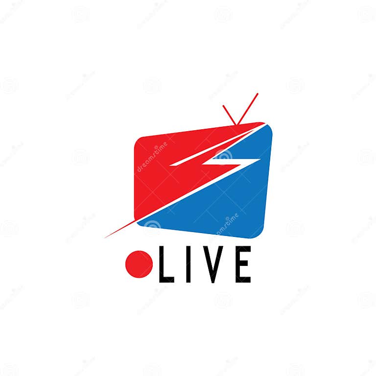 Live TV Streaming Logo Vector Template Illustration Stock Illustration ...
