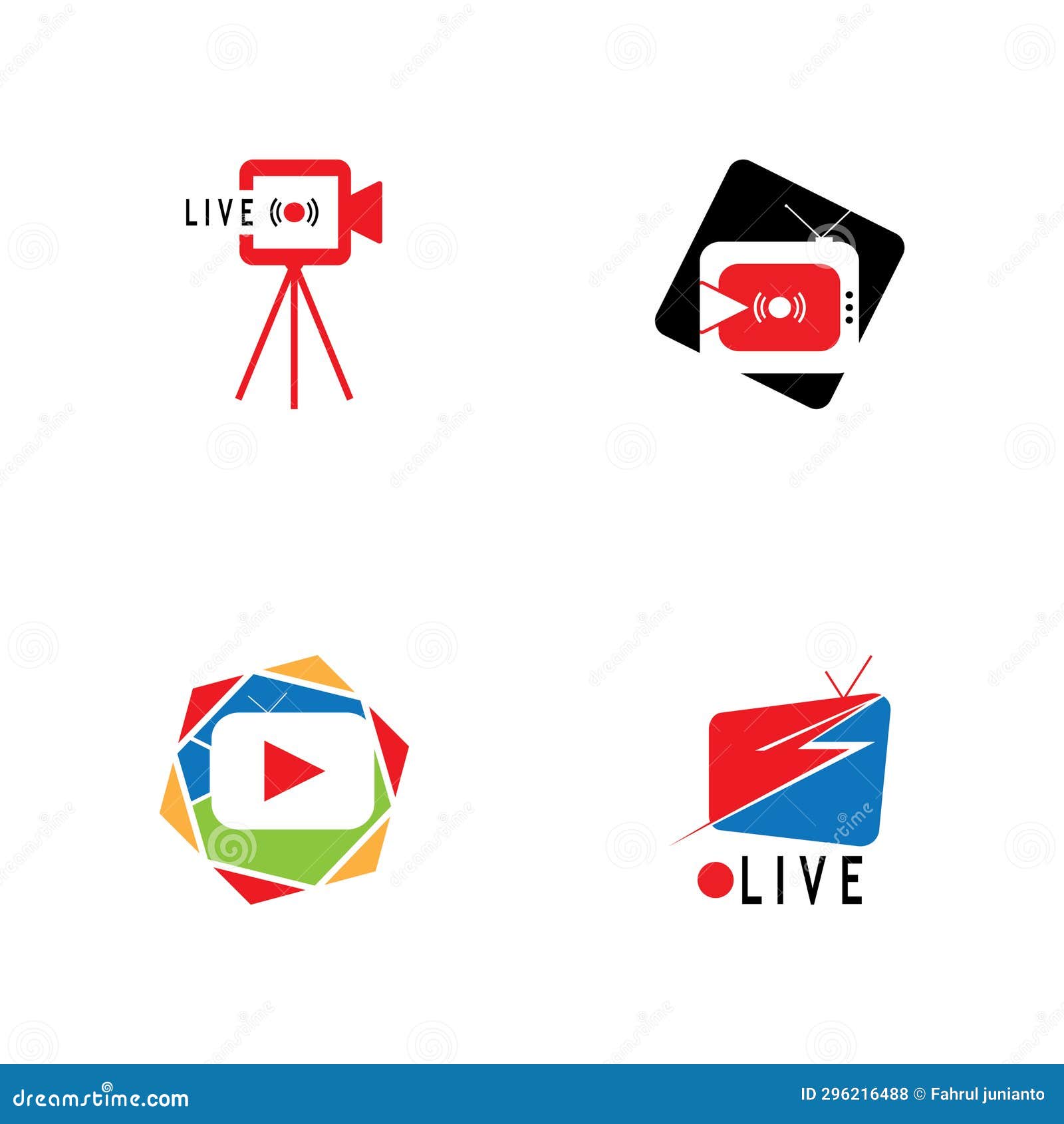 Live TV Streaming Logo Vector Template Illustration Stock Vector ...