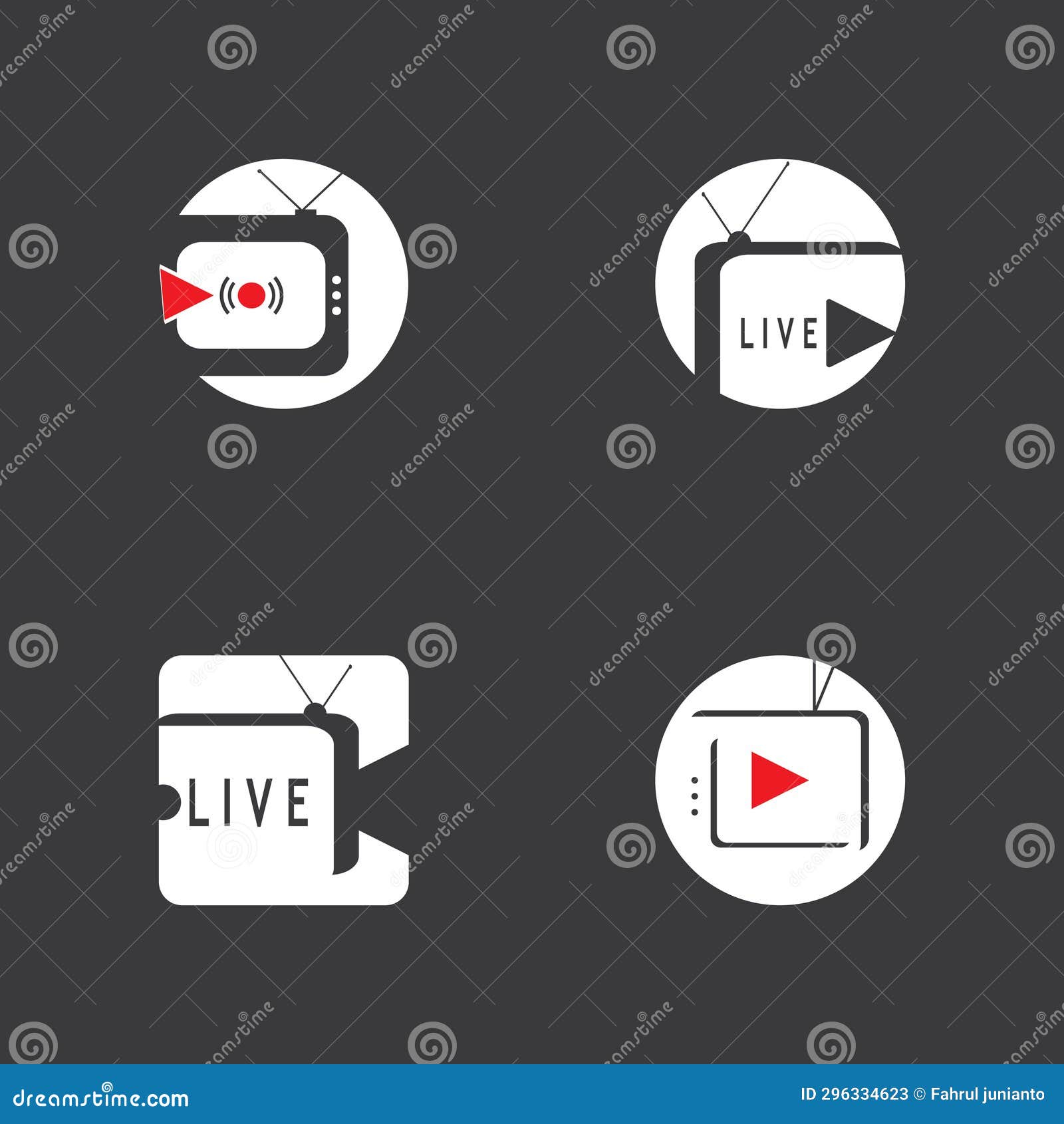 Live TV Streaming Logo Vector Template Illustration Stock Vector ...