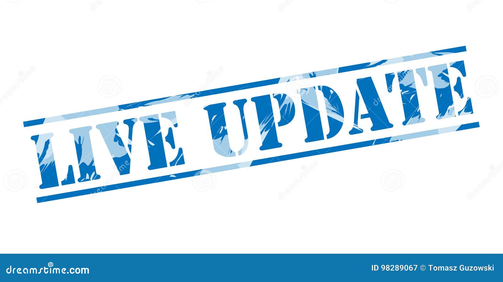 Live update blue stamp stock illustration. Illustration of grunge ...