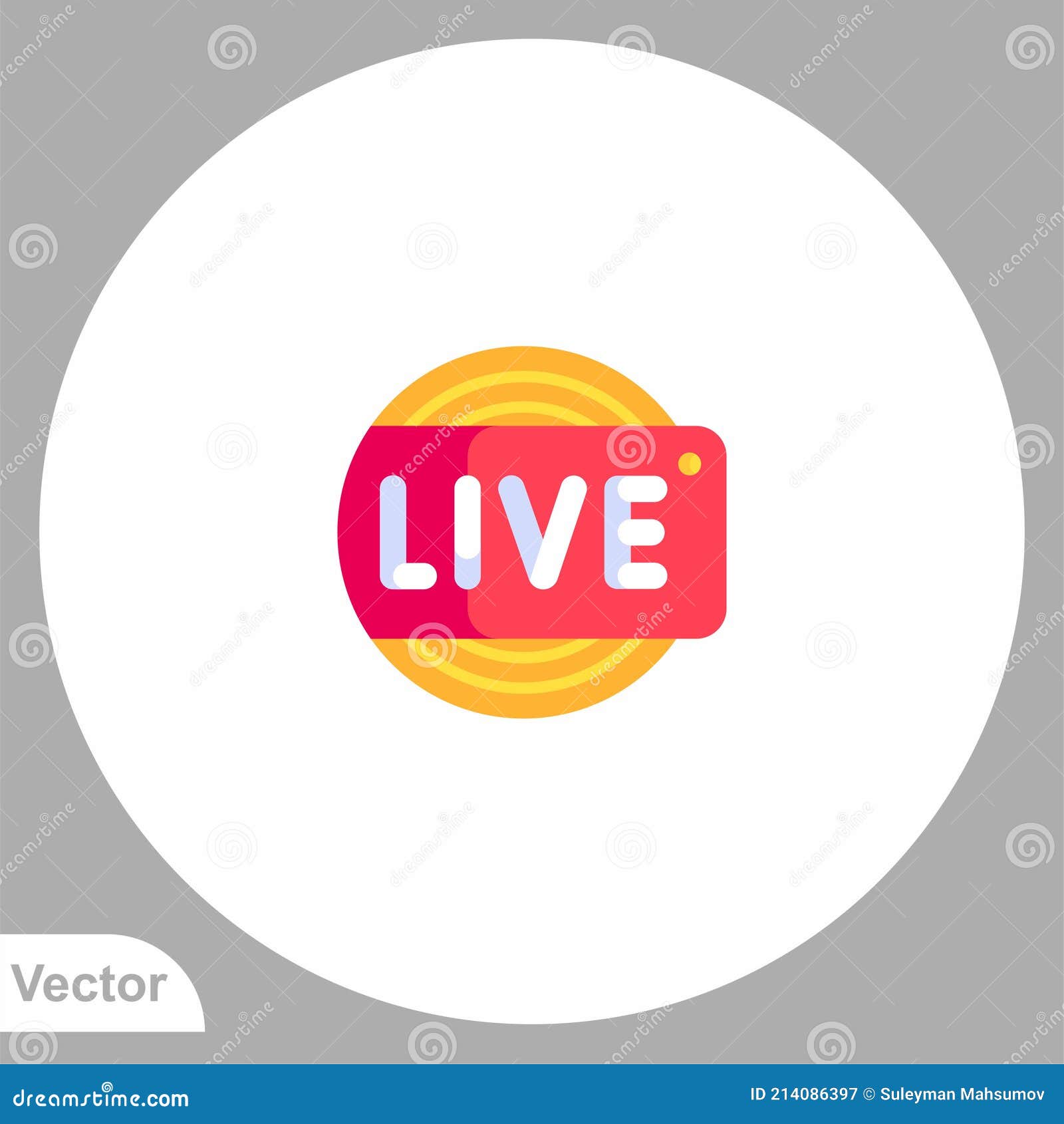 Live Vector Icon Sign Symbol Stock Vector - Illustration of modern ...