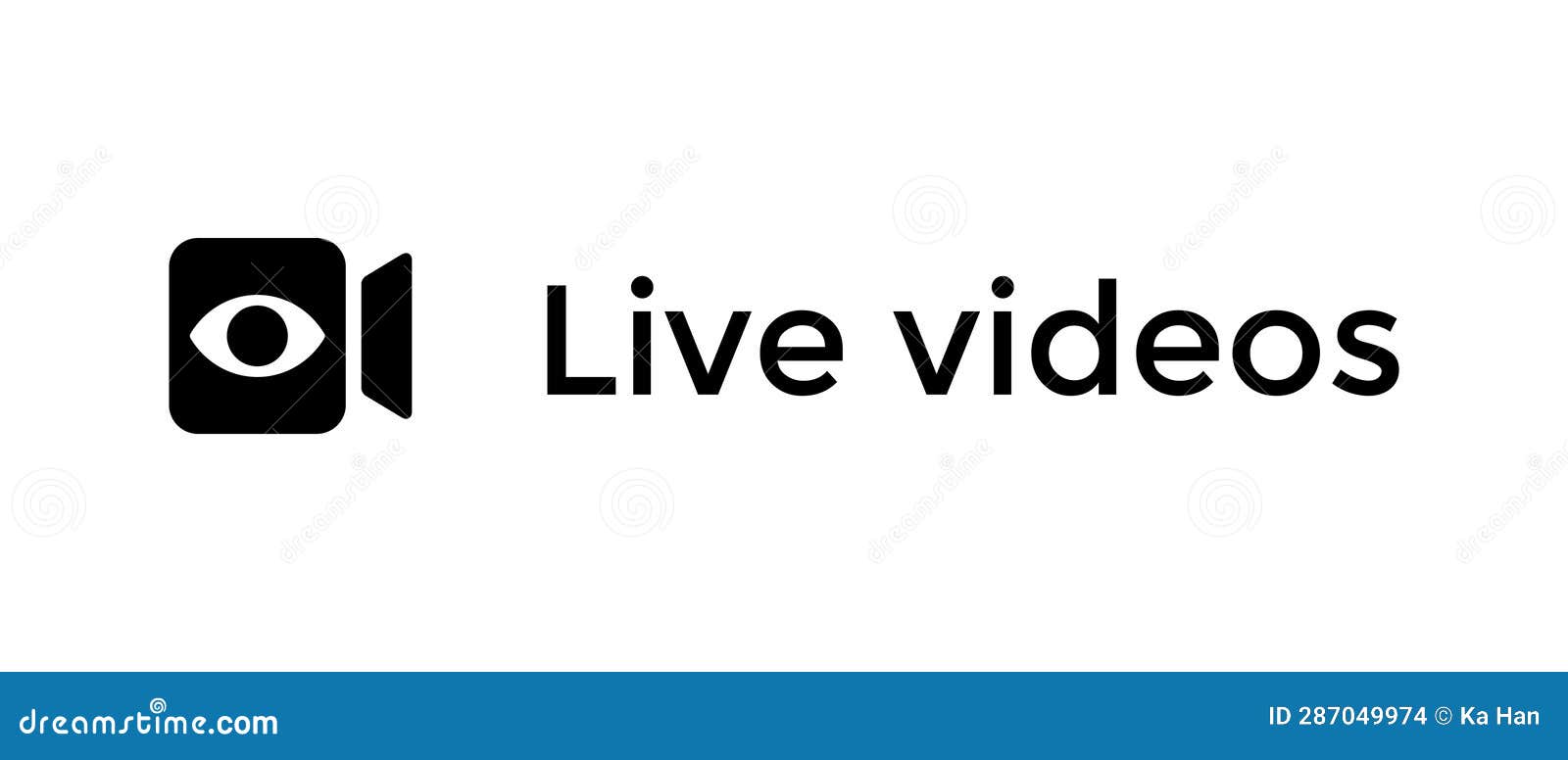 Live Video Icon Vector. Facebook Streaming Videos Symbol Stock Vector ...