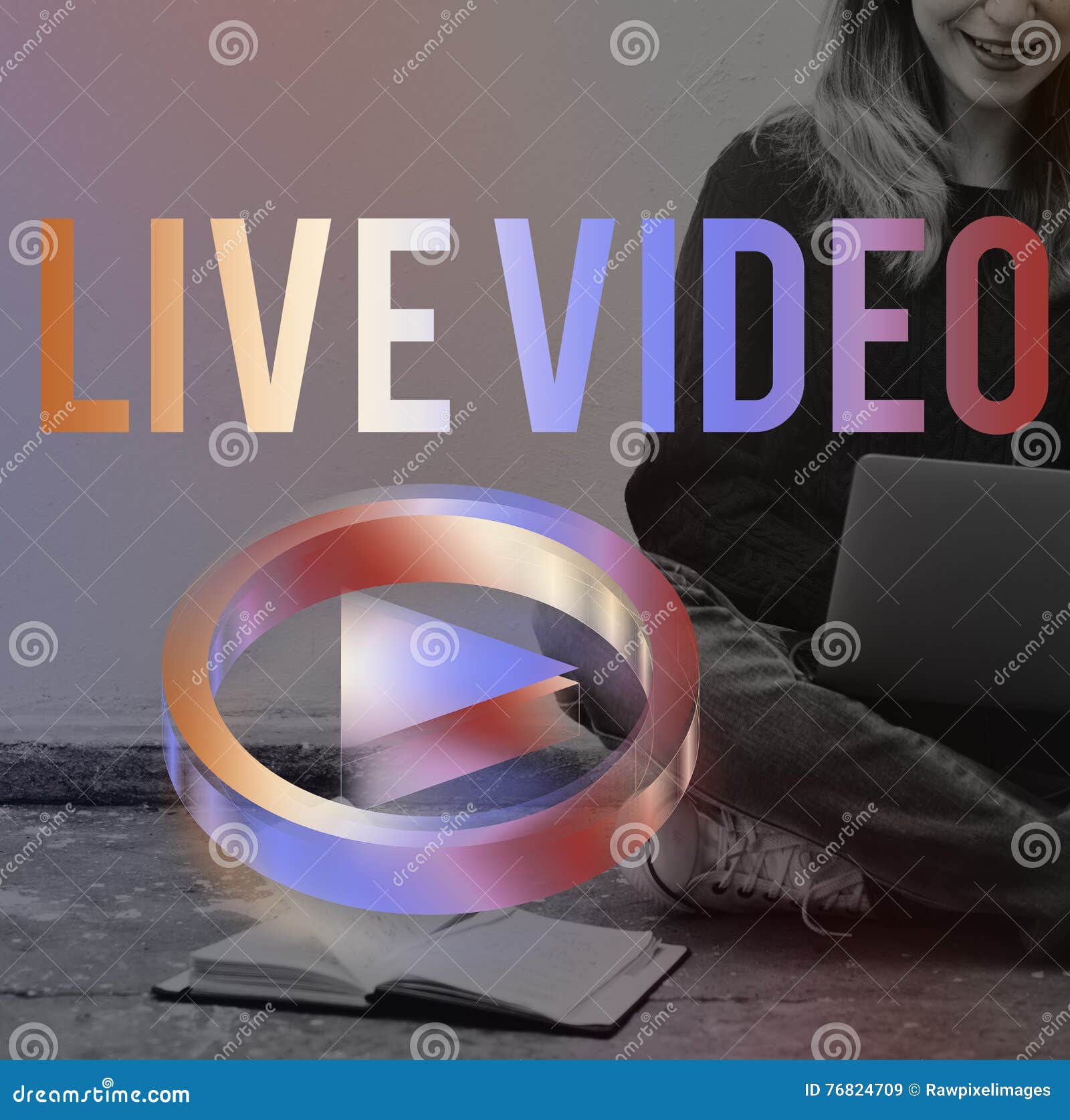 Live Video PlayerTechnology Concept Stock Image - Image of gloss, live ...