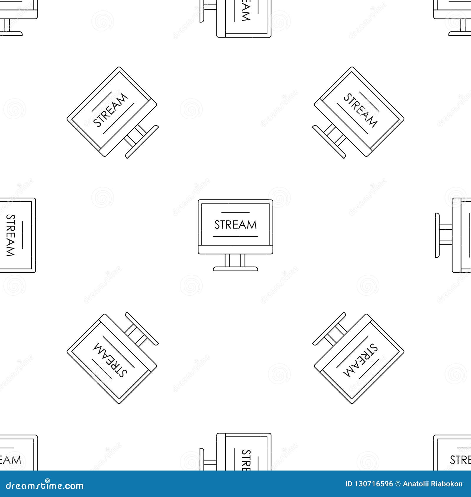 Live Video Stream Pattern Seamless Vector Stock Vector - Illustration ...