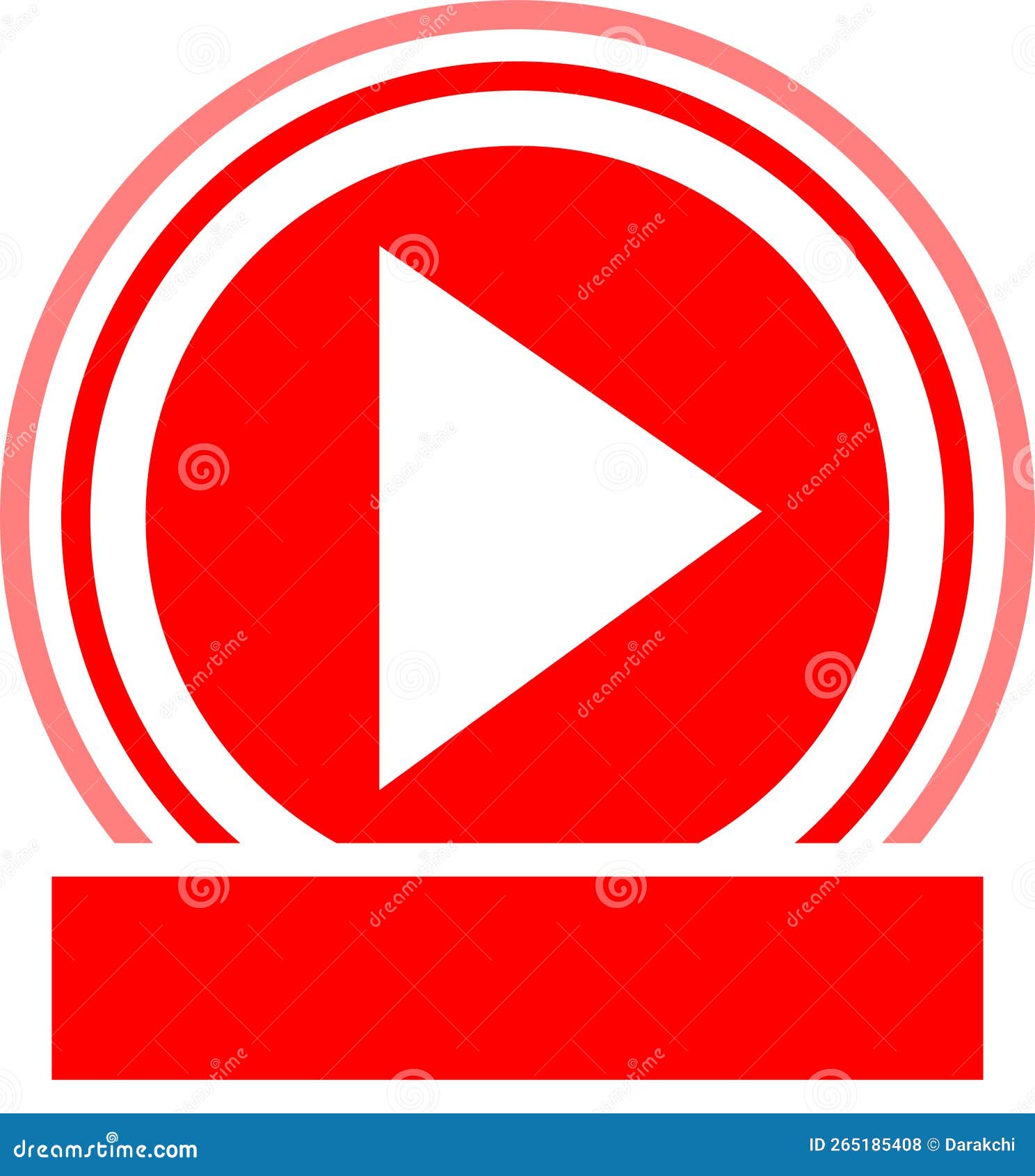 Live Video Streaming, Play Button Shape Stock Vector - Illustration of ...