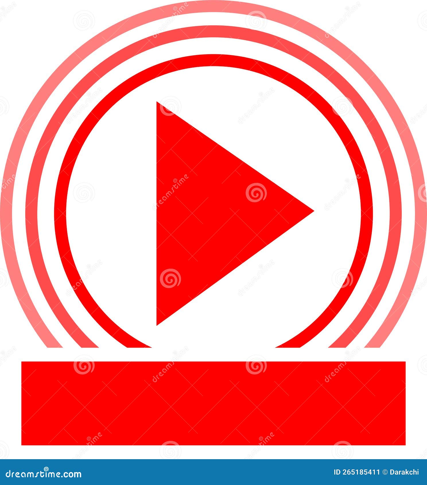 Live Video Streaming, Play Button Shape Stock Vector - Illustration of ...