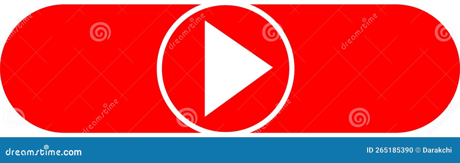 Live Video Streaming Template, Play Button Shape Stock Vector ...