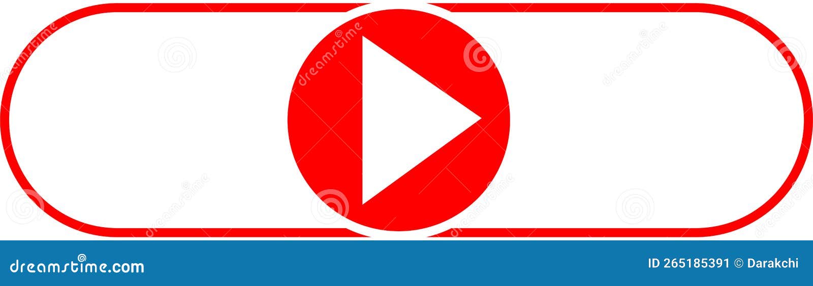 Live Video Streaming Template, Play Button Shape Stock Vector ...