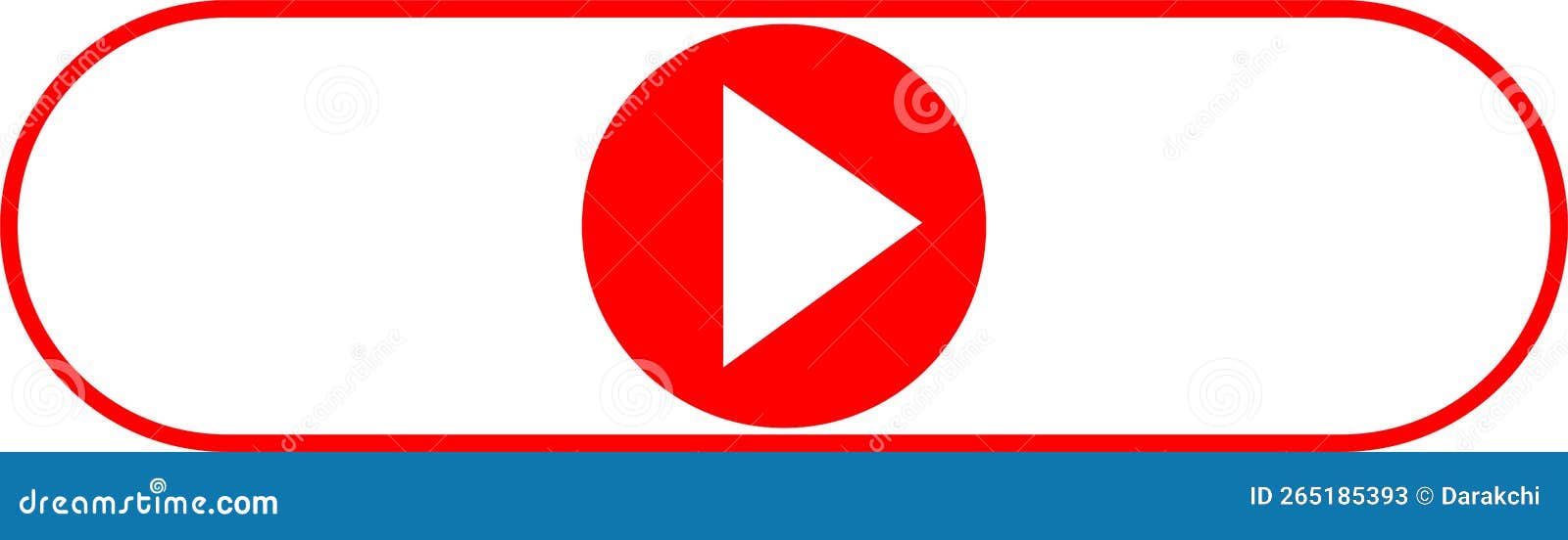 Live Video Streaming Template, Play Button Shape Stock Vector ...