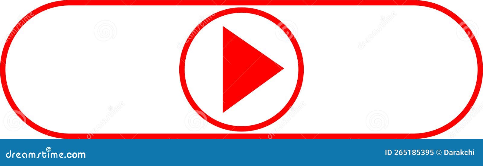 Live Video Streaming Template, Play Button Shape Stock Vector ...